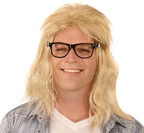 Kangaroo Blonde Mullet Wig With Sunglasses - Mullet Wigs For Women Men ...