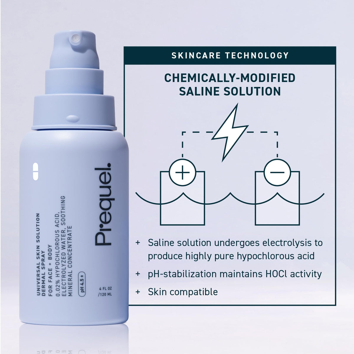 Prequel Hypochlorous Dermal Spray - Soothing Mineral Facial & Body Spr ...