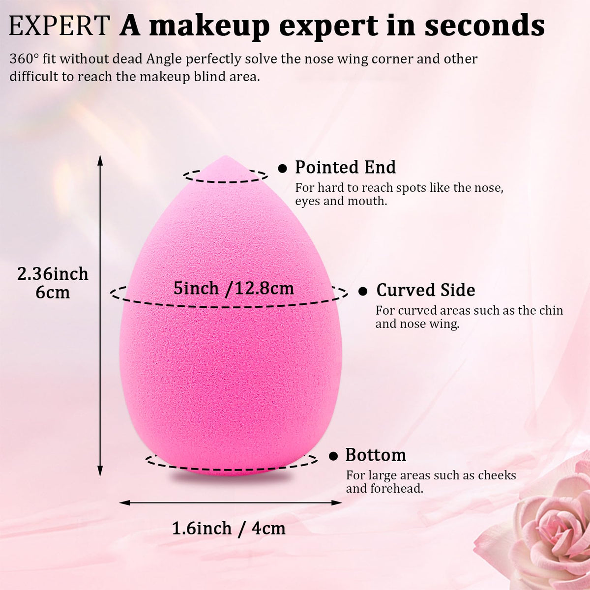 12 Pieces Professional Makeup Sponge Set,Latex Free Flawless Soft Sett ...