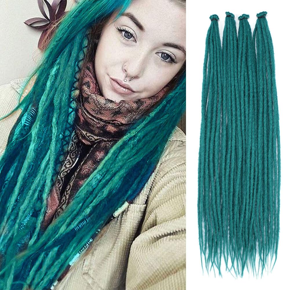 Kraler Castleton Green Dreadlock Extensions, 22 '' Synthetic Crochet D ...