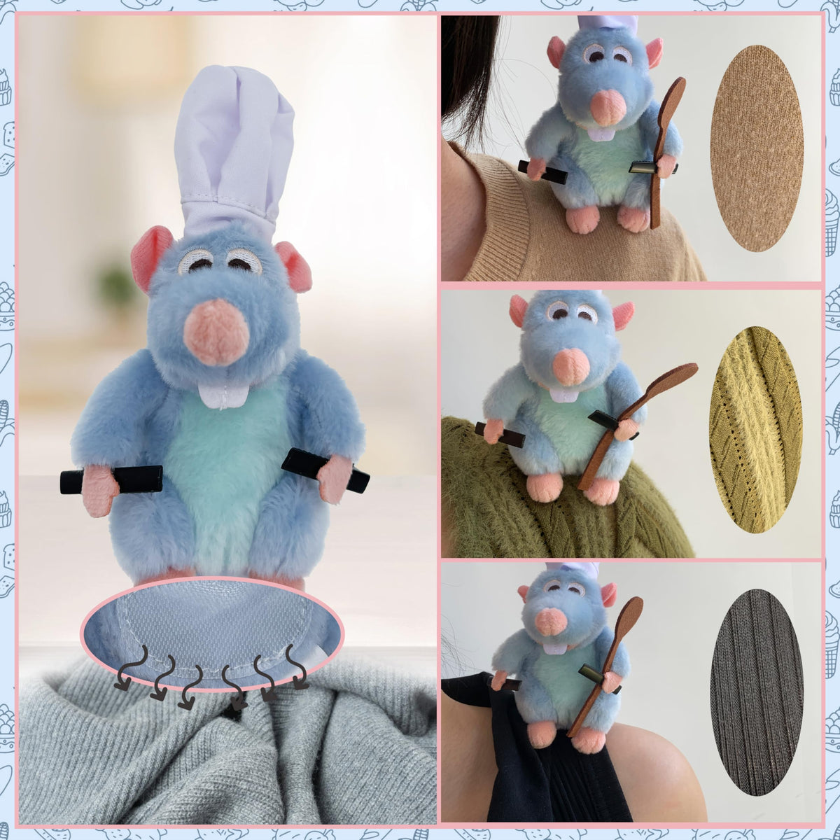 Kobataro Cute Rat Headband Spoon Set Shoulder Plush Costume Stuffed An ...
