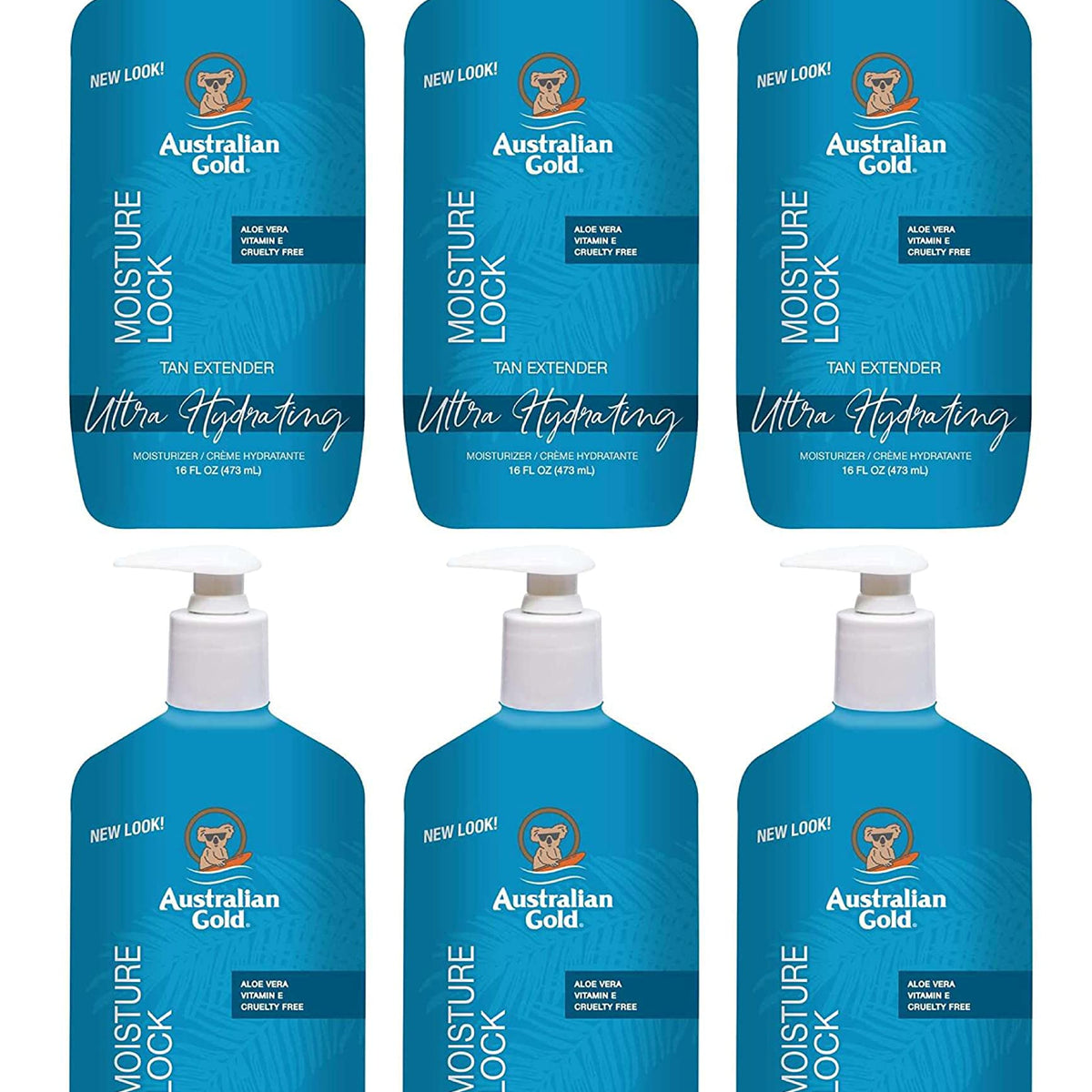 Australian Gold Moist Lock Tan Extender 16 Ounce Pump (473Ml) (6 Pack ...