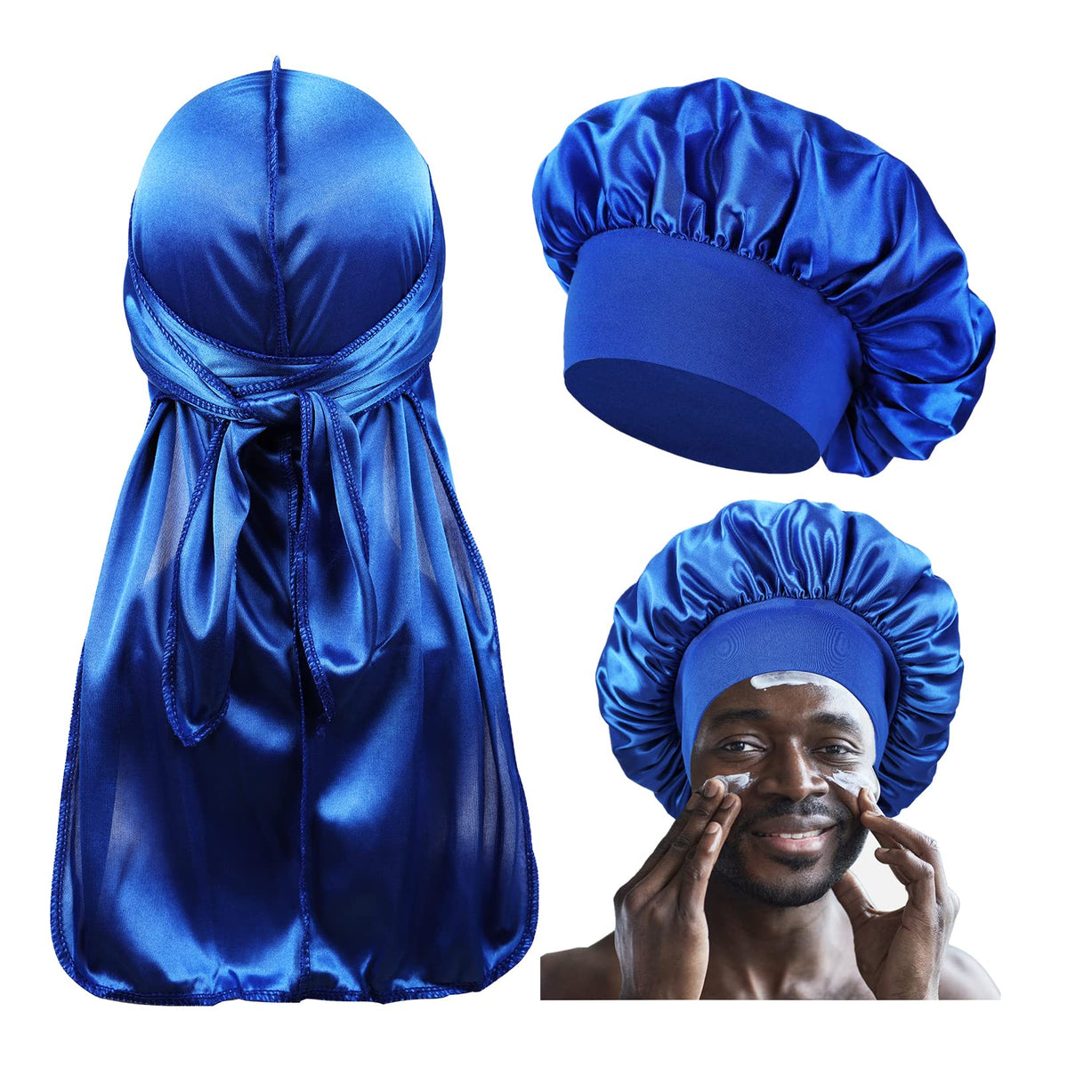Silk Bonnet for Men,Sleeping Bonnet for Curly Hair Men,Hair Bonnet Men ...