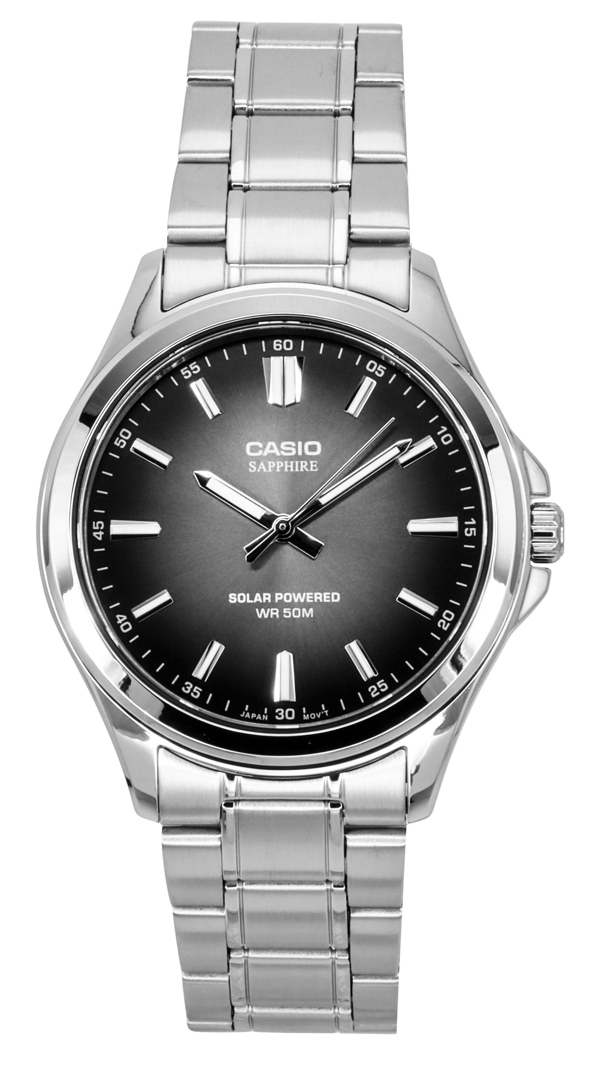 Casio Standard Analog Stainless Steel Black Dial Solar Mts-Rs100D-1Av ...